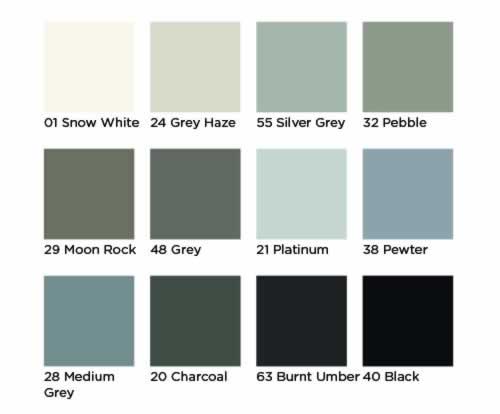 Johnsonite Wall Base Color Chart